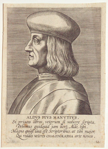 Aldus Pius Manutius.